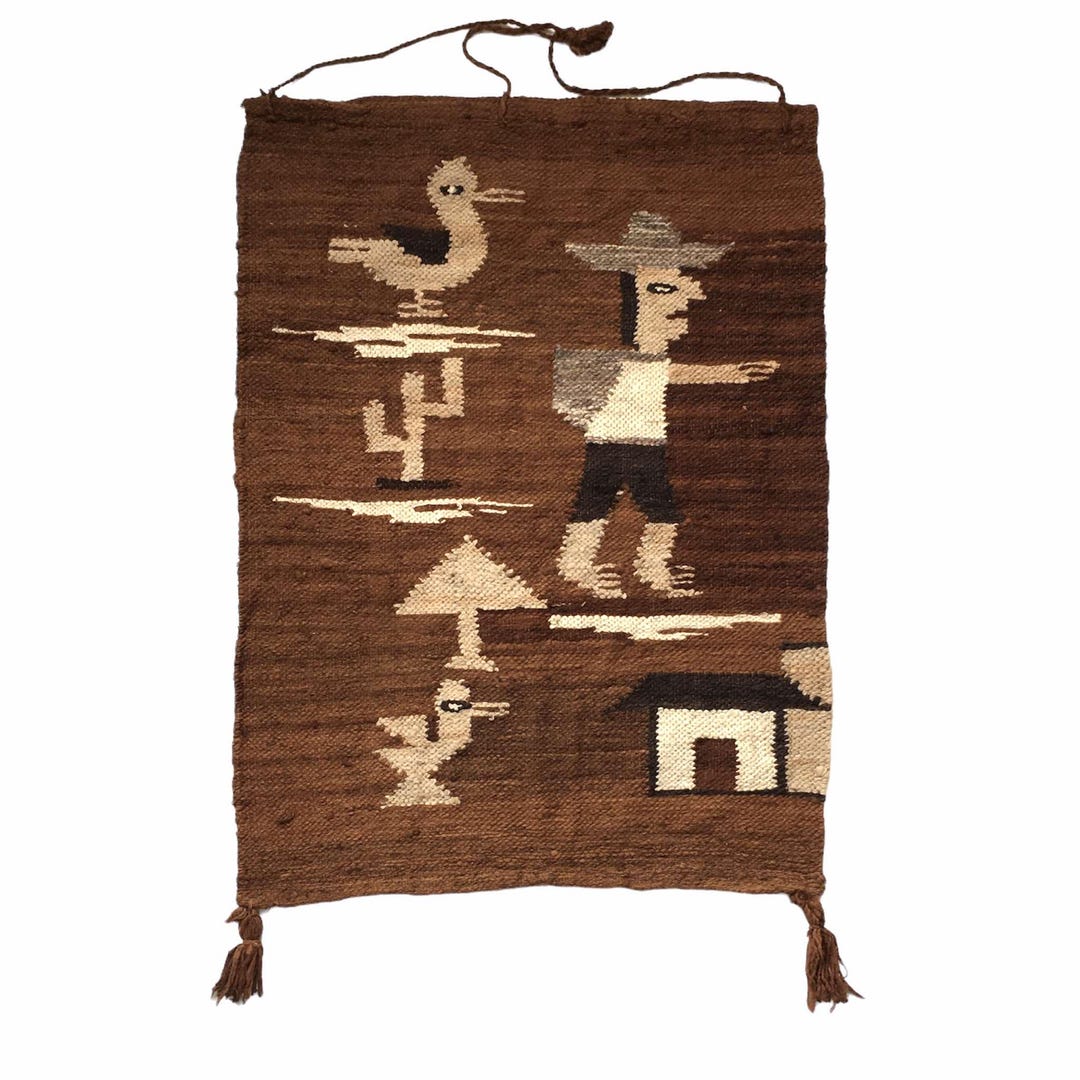 Vintage Peruvian Handwoven Wool Tapestry Wall Hanging Rug Folk Art - Etsy
