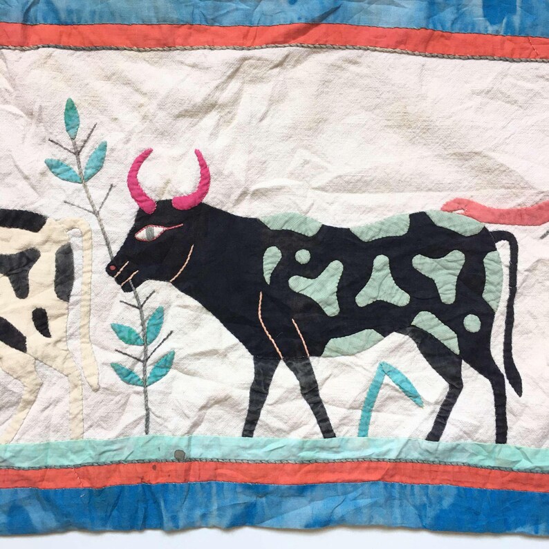 Vintage Handmade Egyptian Khayamiya Embroidered Textile Art / Patchwork ...