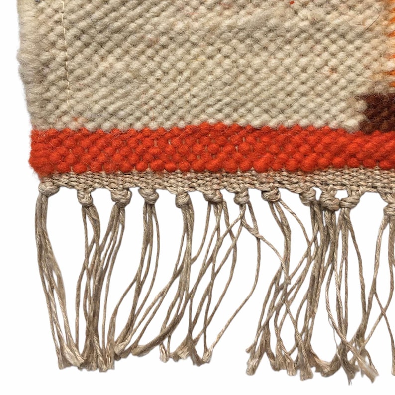 Vintage Polish Kilim Tapestry, 1970s Wool Rug, Mid Century Wall Hanging ...