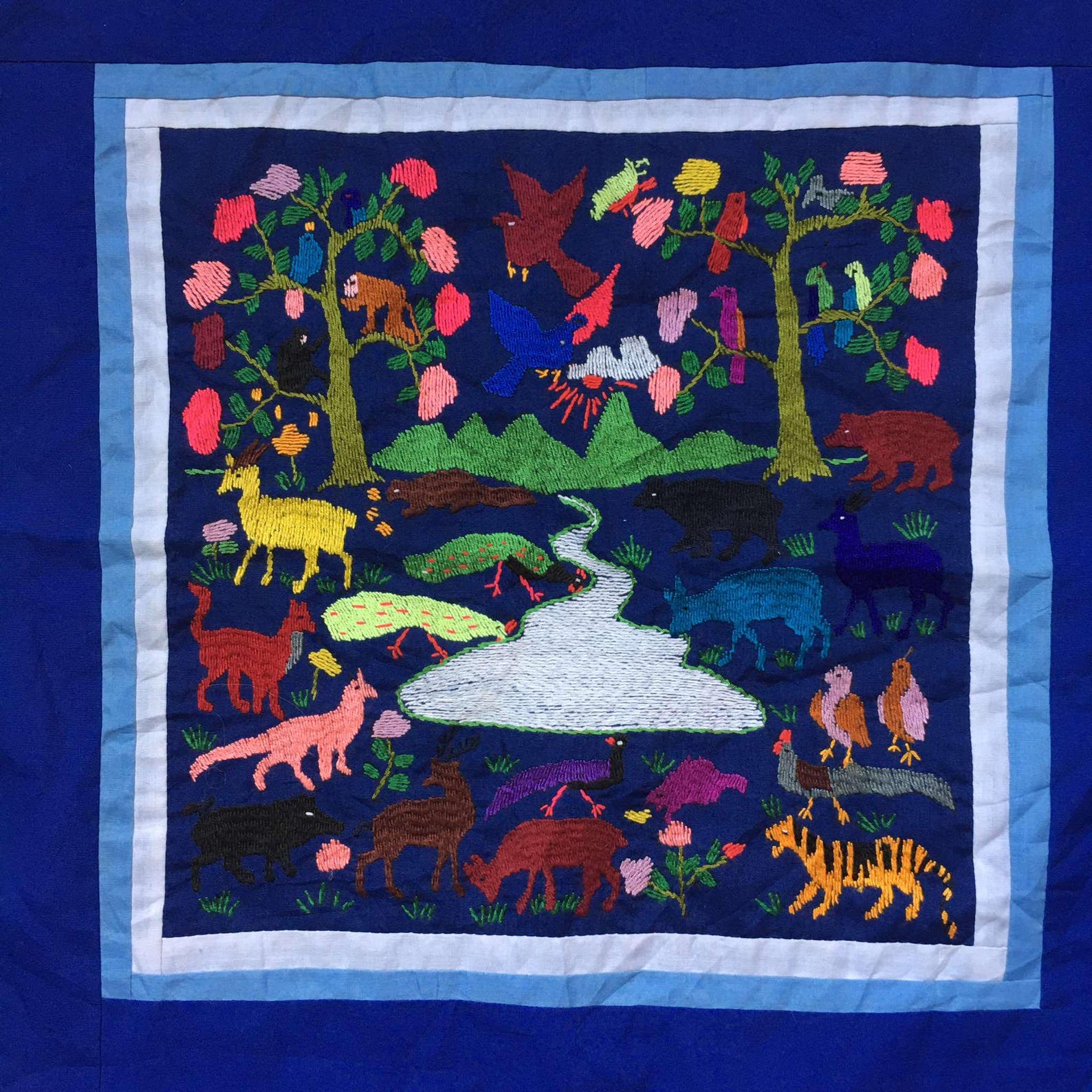 Hmong Embroidery Story Cloth Panel Many Animal - Etsy