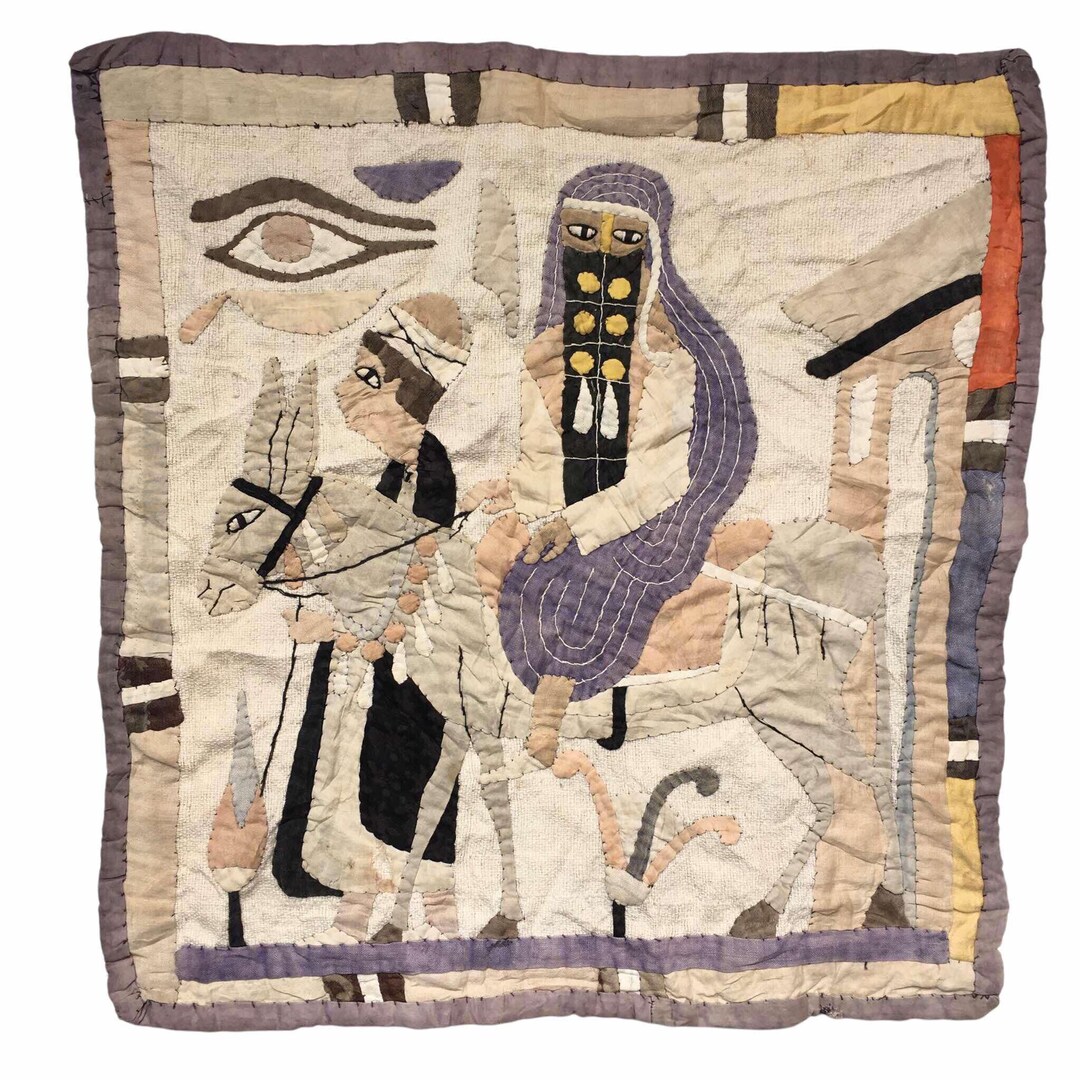 Vintage Handmade Egyptian Khayamiya Embroidered Textile Art / Patchwork ...