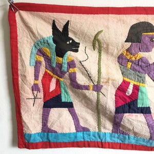 Vintage Handmade Egyptian Khayamiya Embroidered Textile Art / Patchwork ...