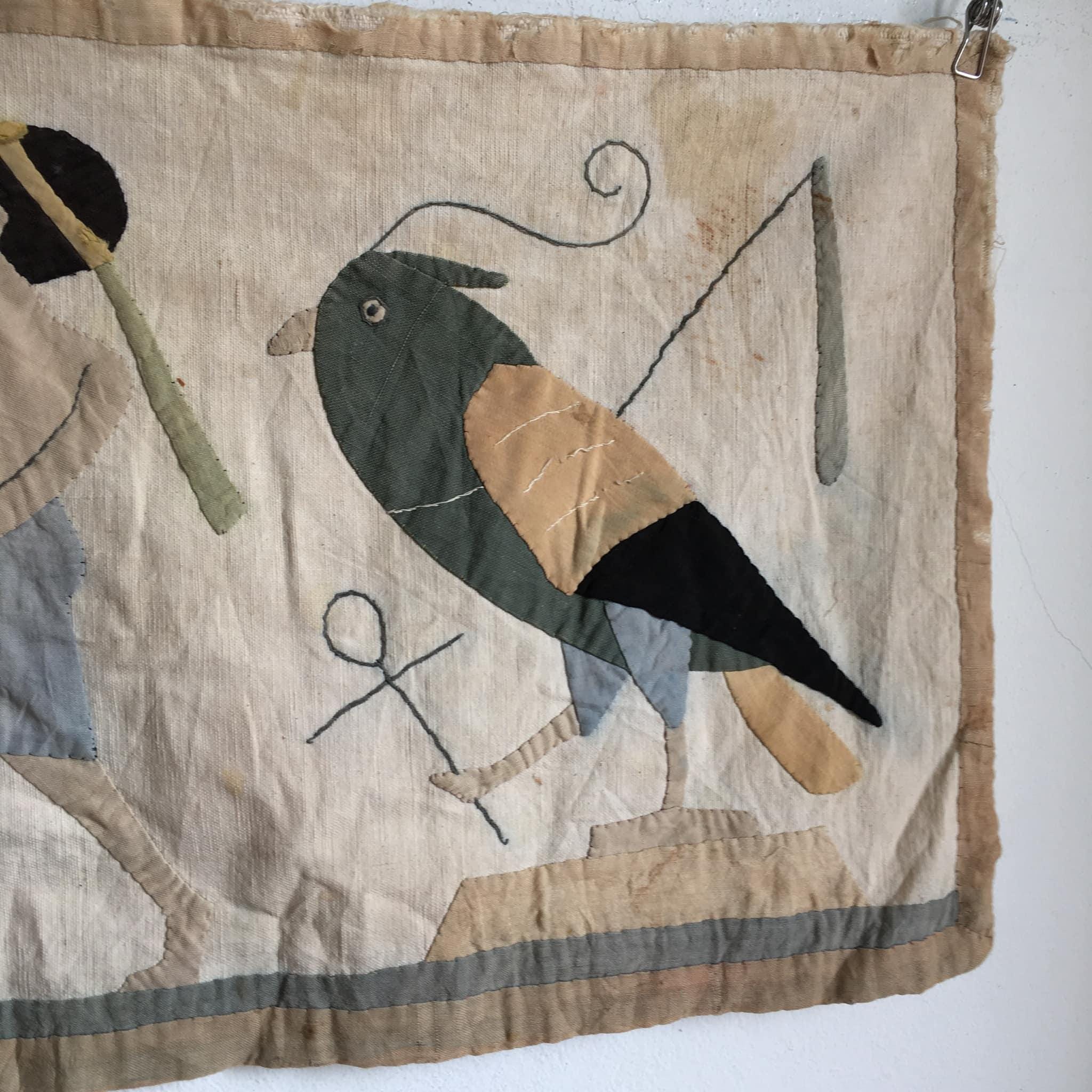 Vintage Handmade Egyptian Khayamiya Embroidered Textile Art / Patchwork ...