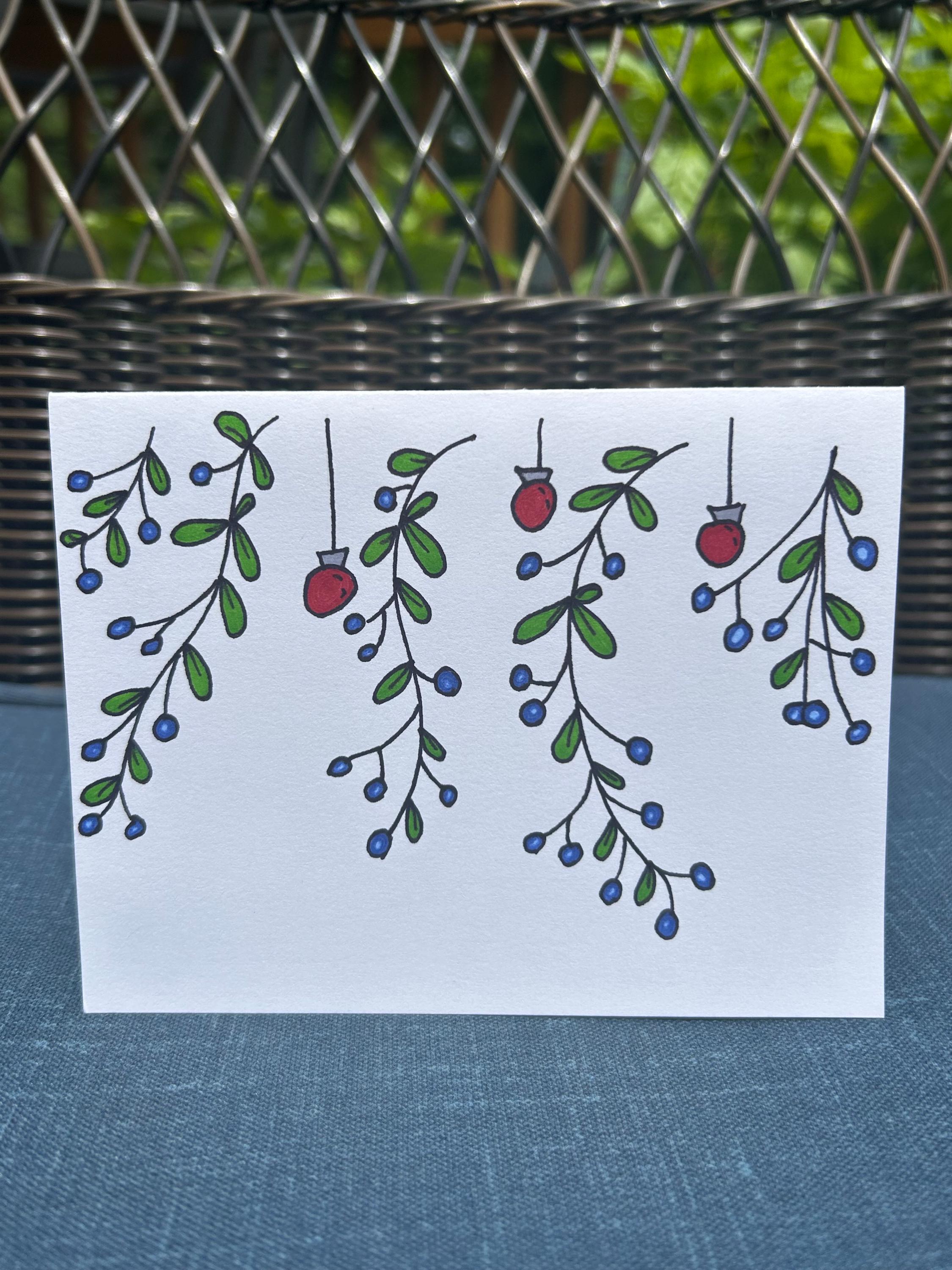 Hand Drawn Christmas Cards, Whimsical Designs - Etsy