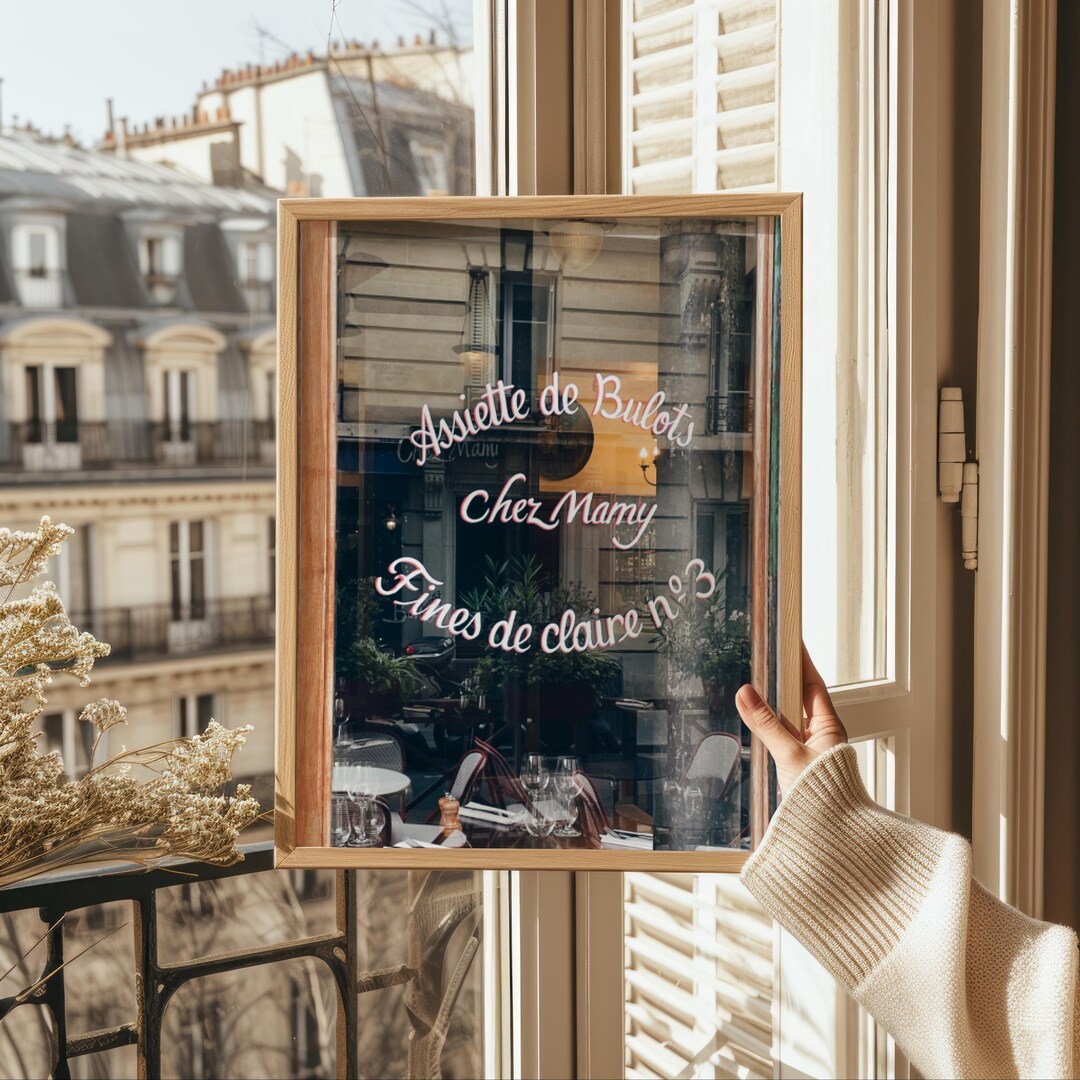 Paris Bistro Wall Art Chez Mamy Signage Print, French Café Décor - Etsy