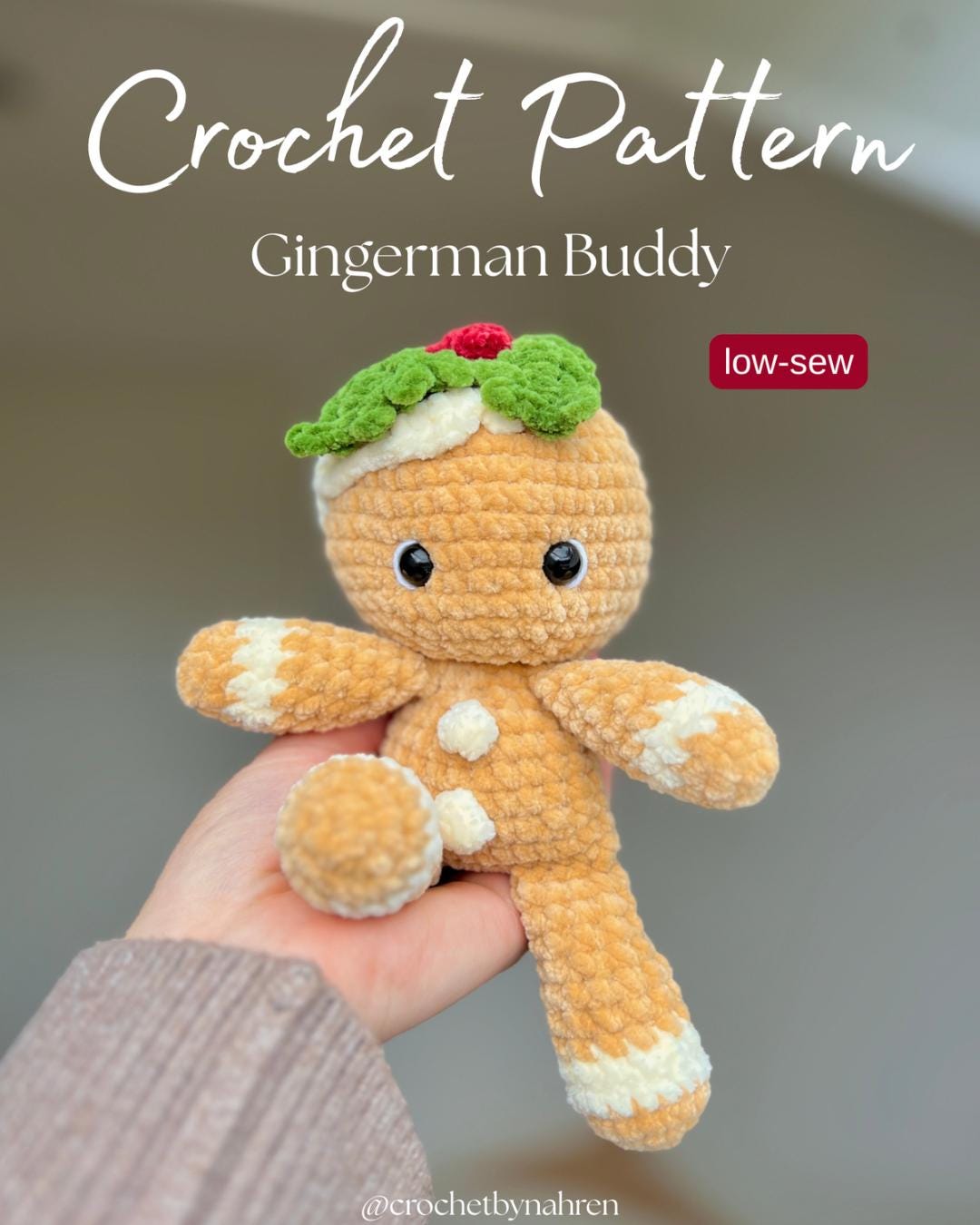 Gingerbread Buddy Crochet Pattern - Amigurumi Crochet Plushie - Kawaii ...