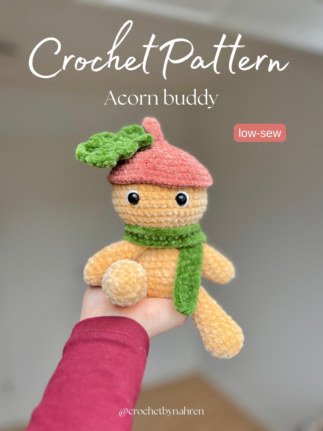 Acorn Buddy Crochet Pattern - Amigurumi Crochet Plushie - Kawaii Plush ...