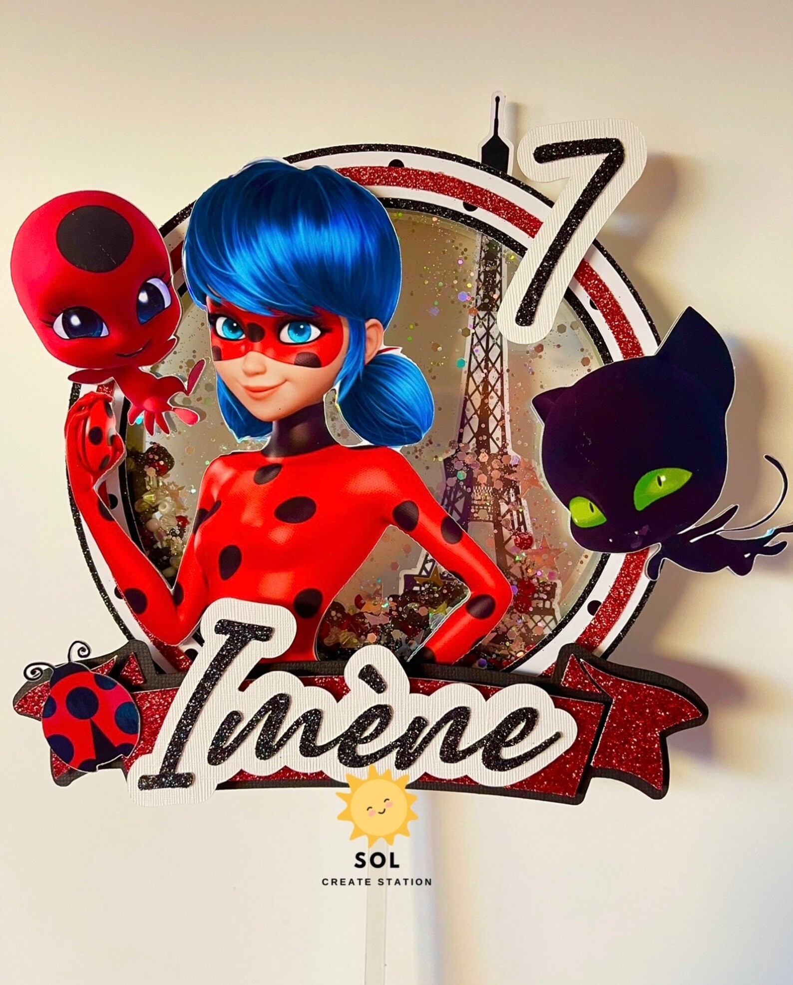 Ladybug Cake Topper Ladybug Birthday Decorations Miraculous Party ...