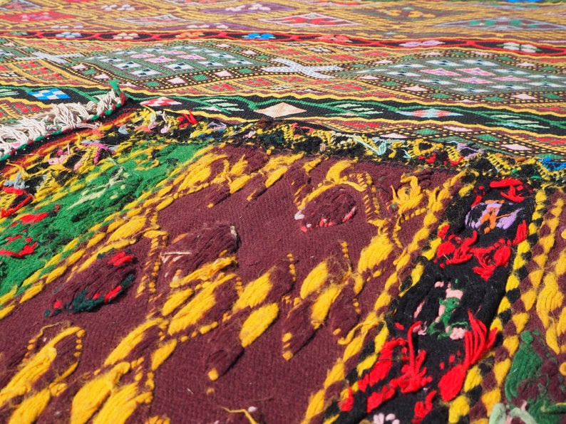 Rare Algerian Berber Rug, Colorful Rug , Kilim Rug Style, - Etsy
