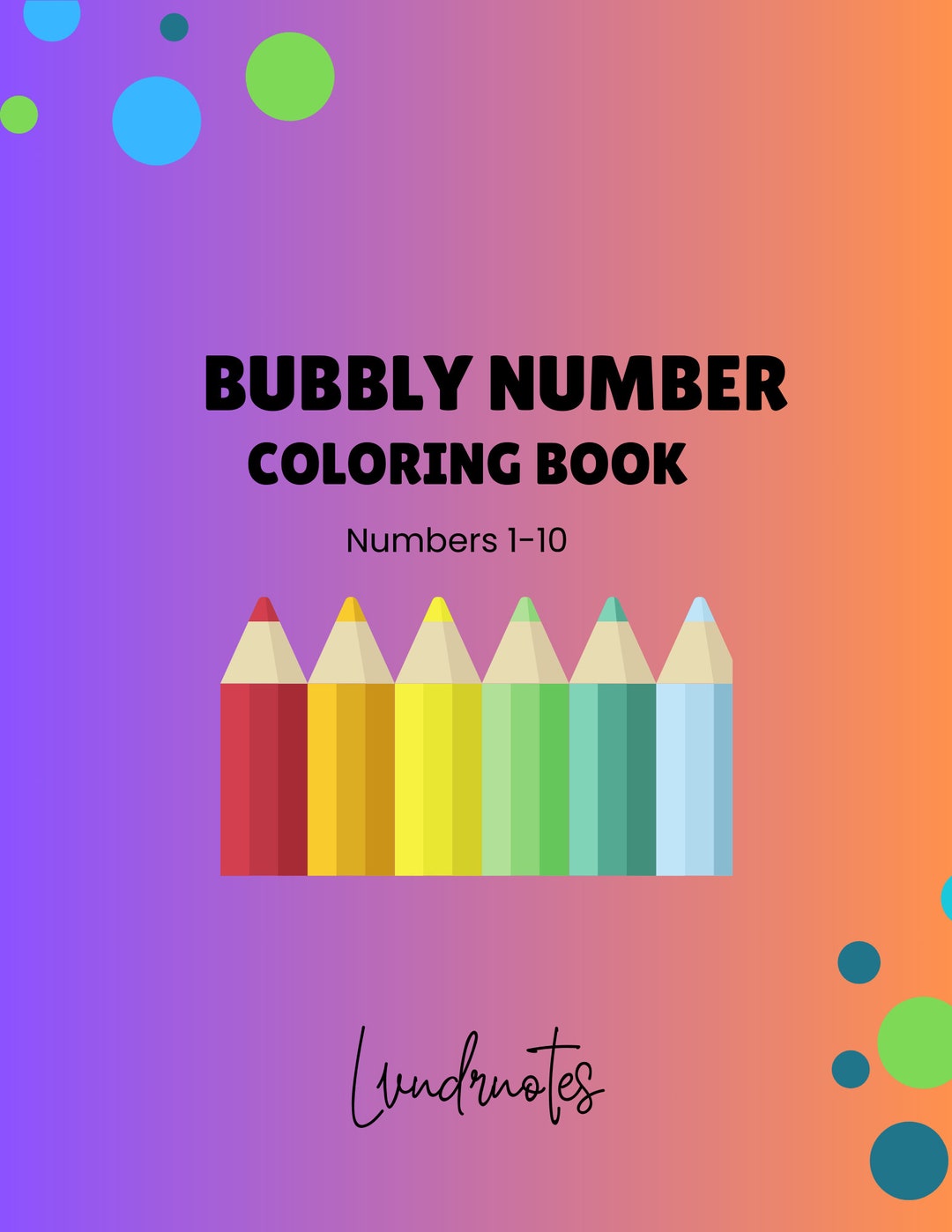Bubbly Numbers 1-10 Printable Coloring Pages - Etsy