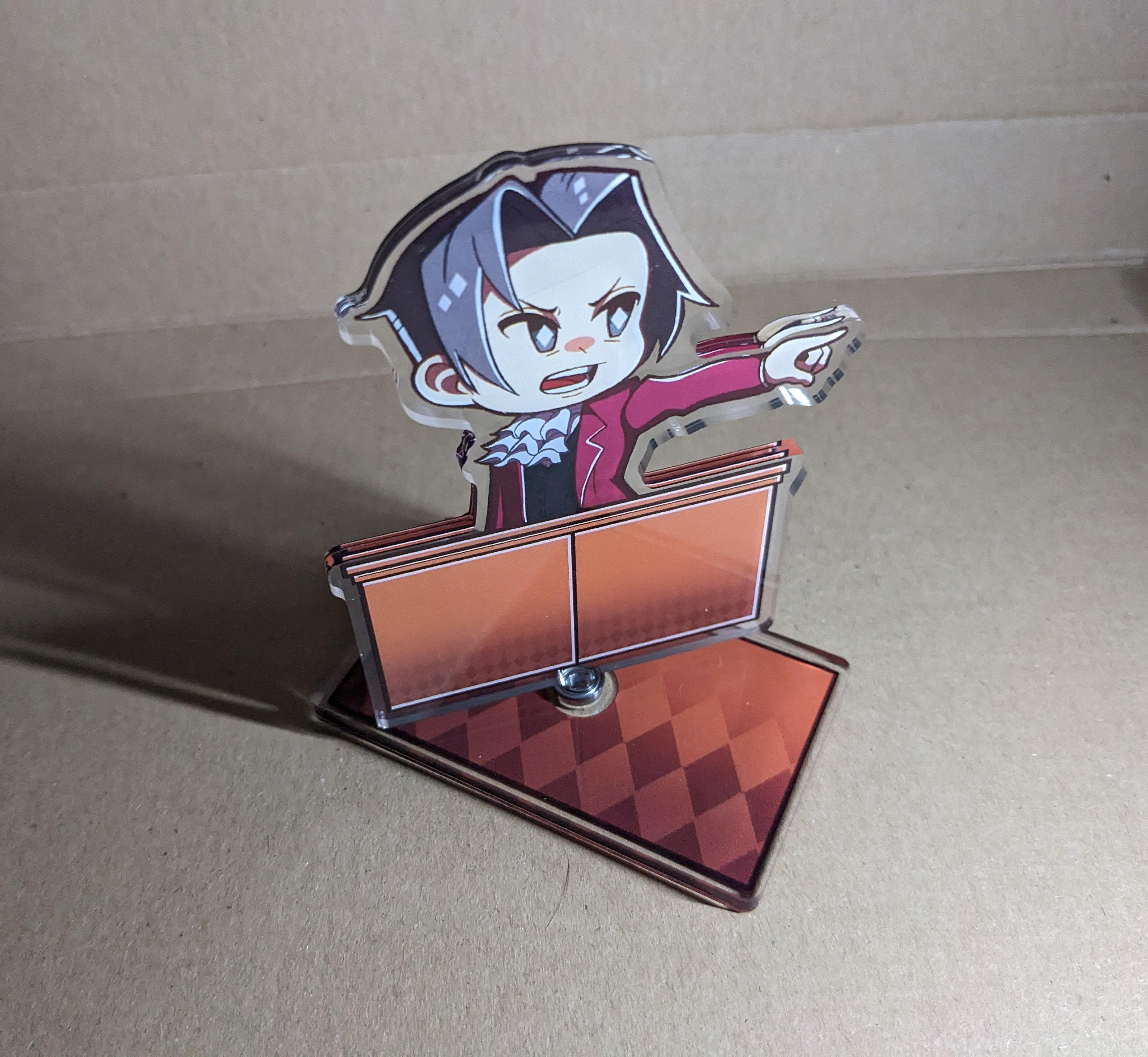 Rotating AA Acrylic Stands| Miles Edgeworth | Unofficial Fan Merch | - Etsy