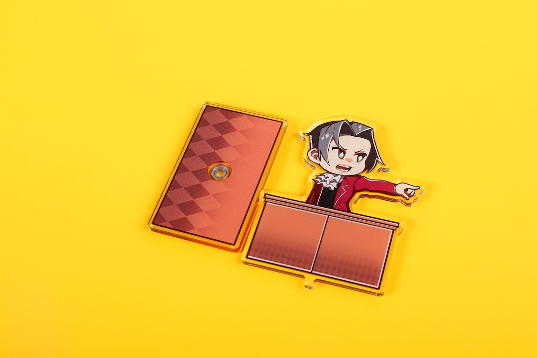Rotating AA Acrylic Stands| Miles Edgeworth | Unofficial Fan Merch | - Etsy