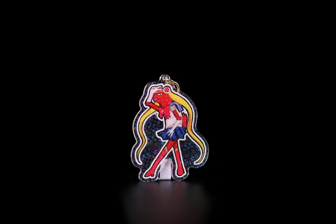 Magical Girl Smiling Friends Holographic Keychains, Adult Swim, Allan ...