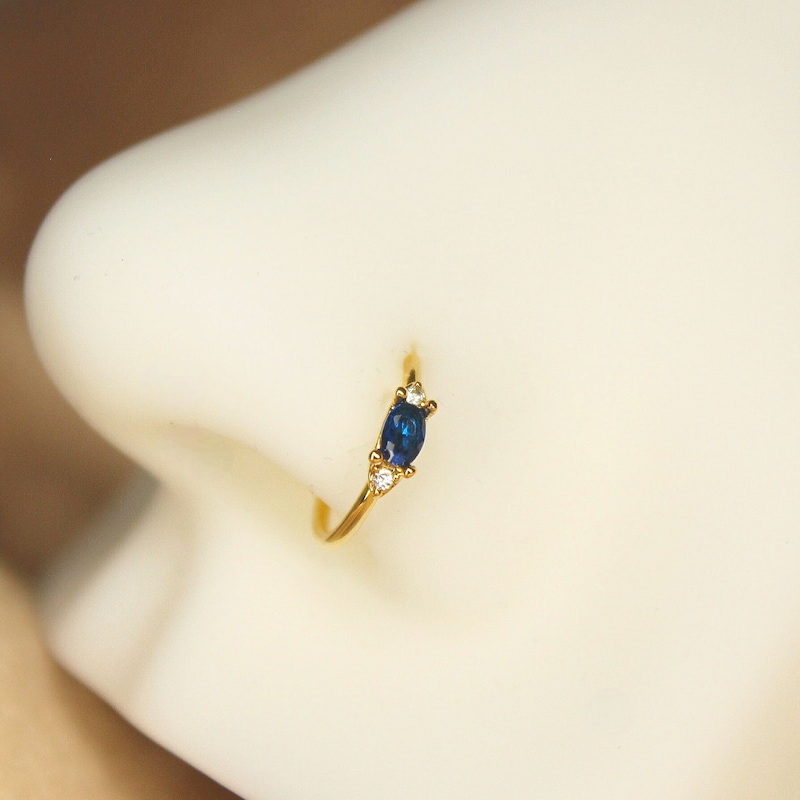 Blue Nose Ring - Etsy