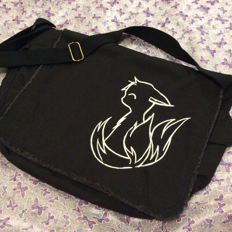 Cute Fox Messenger Bag Kawaii Fox Kit Bag Smiling Japanese - Etsy