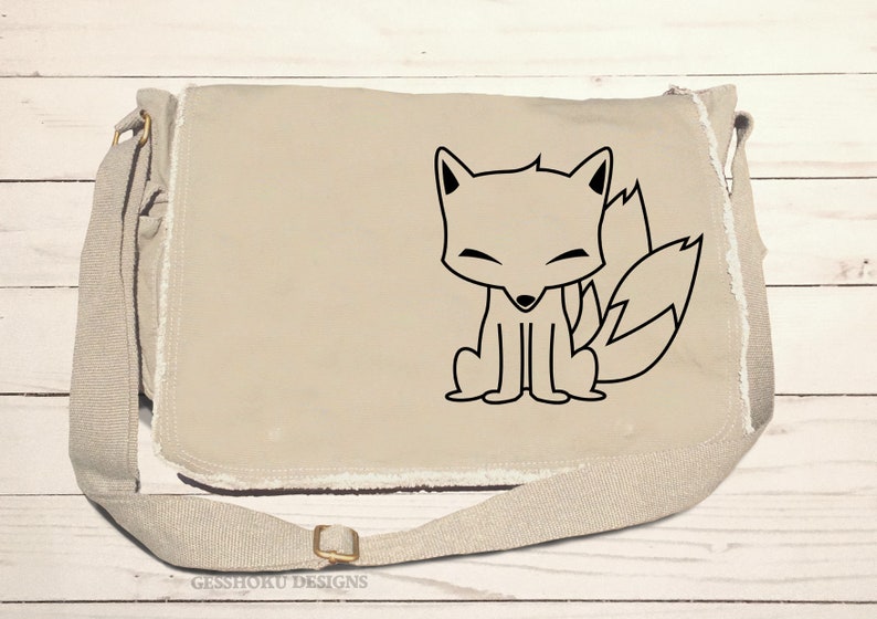 Fox Messenger Bag Kitsune School Bag Cute Anime Nature | Etsy