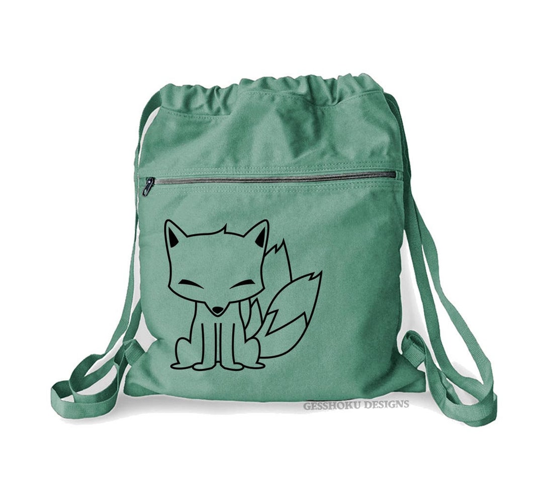 Cute Fox Bag Kitsune Backpack Anime Fox Backpack Cute Japanese Fox With ...