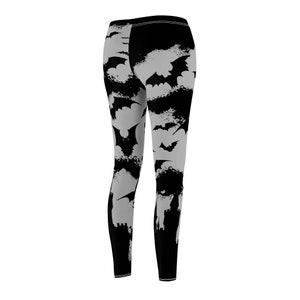 Gothic Bats Leggings Goth Vampire Bats and Castle Classic Nu Goth ...