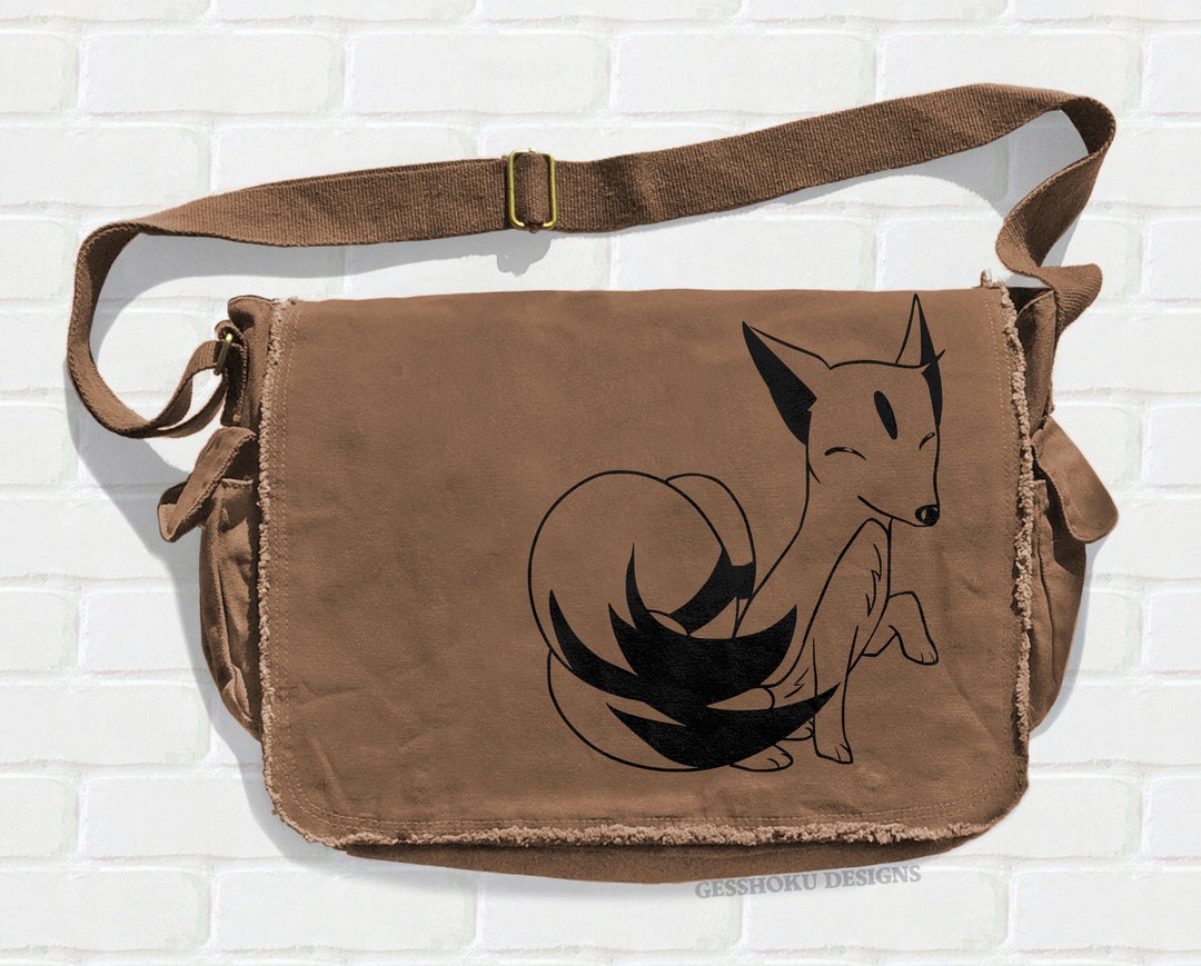 Kitsune Messenger Bag Japanese Fox Laptop Bag Anime Fox Furry Fandom ...