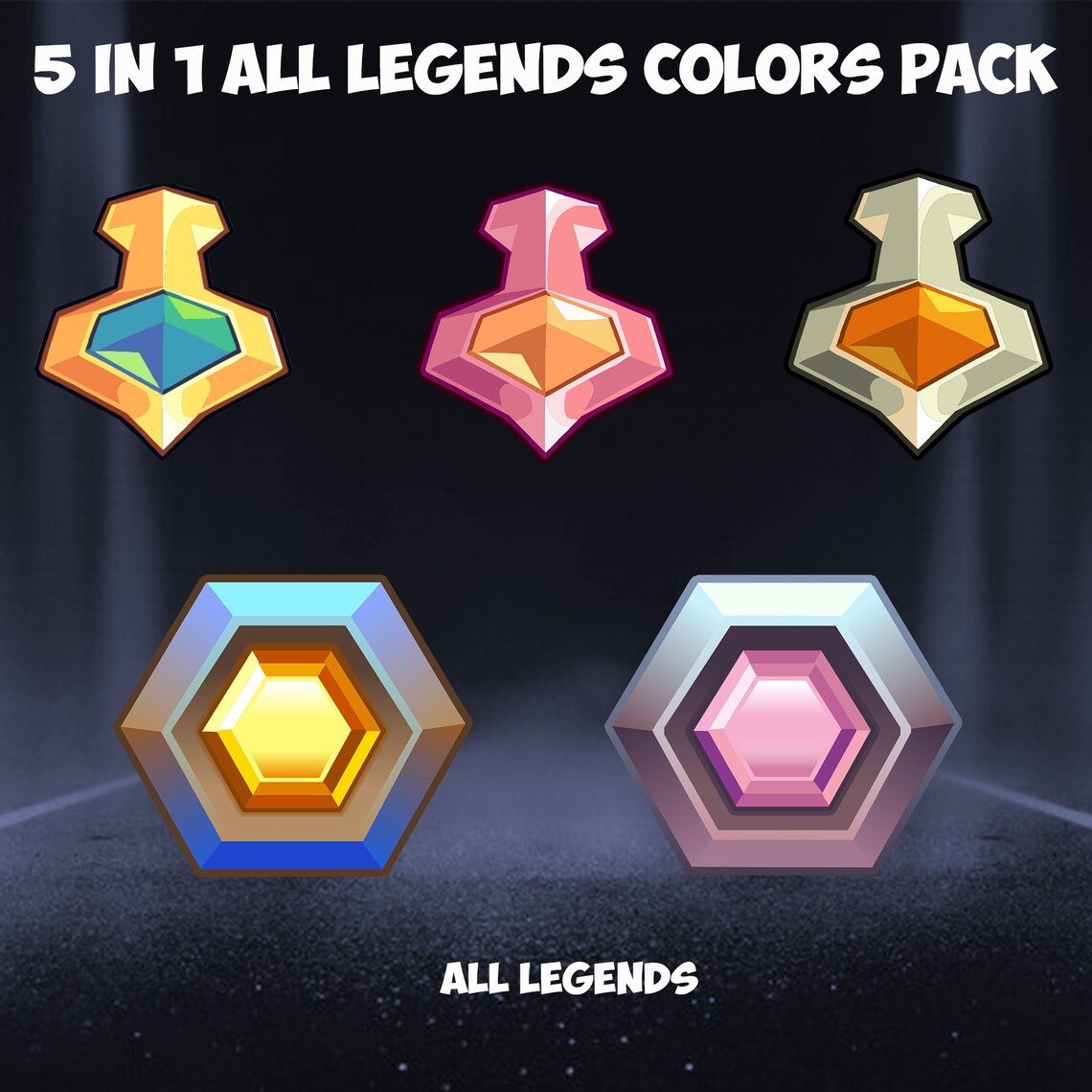 Brawlhalla 5 All Legends Colors Pack - Etsy