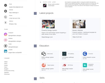 Professional Canva CV Template- Stand Out With a Polished Resume! - Etsy