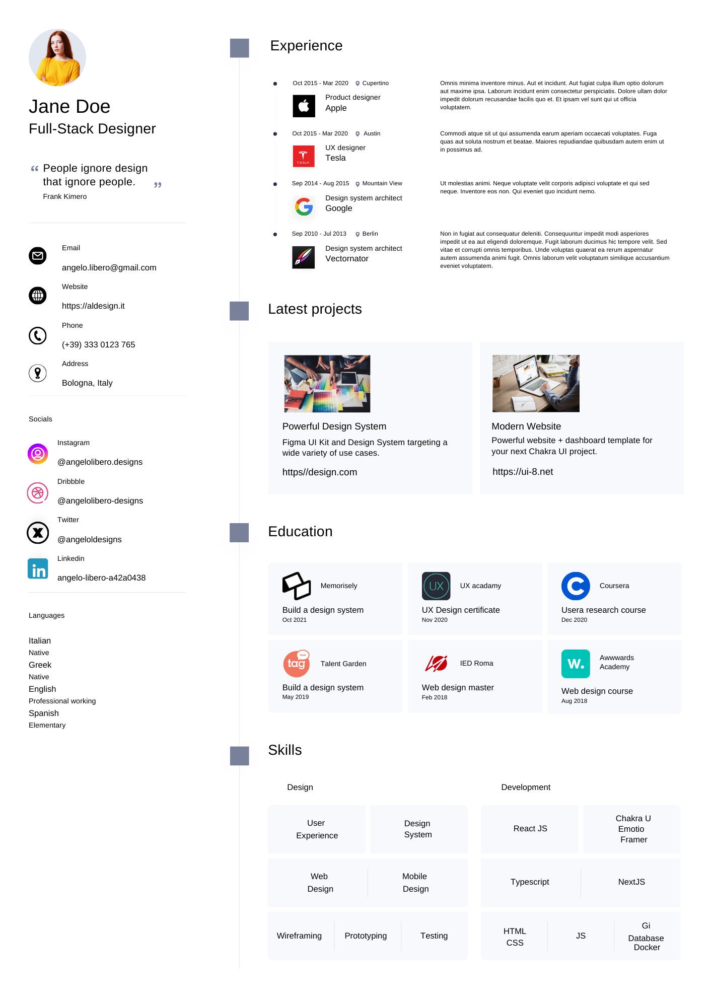 Professional Canva CV Template Stand Out With a Polished Resume - Etsy