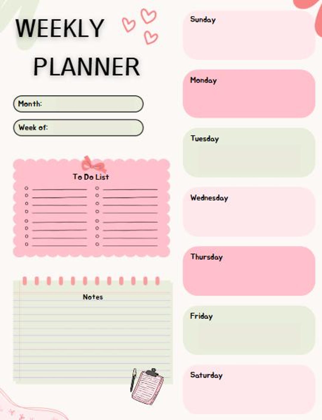 Weekly Reset Planner – Organize Your Life One Week at a Time - Etsy