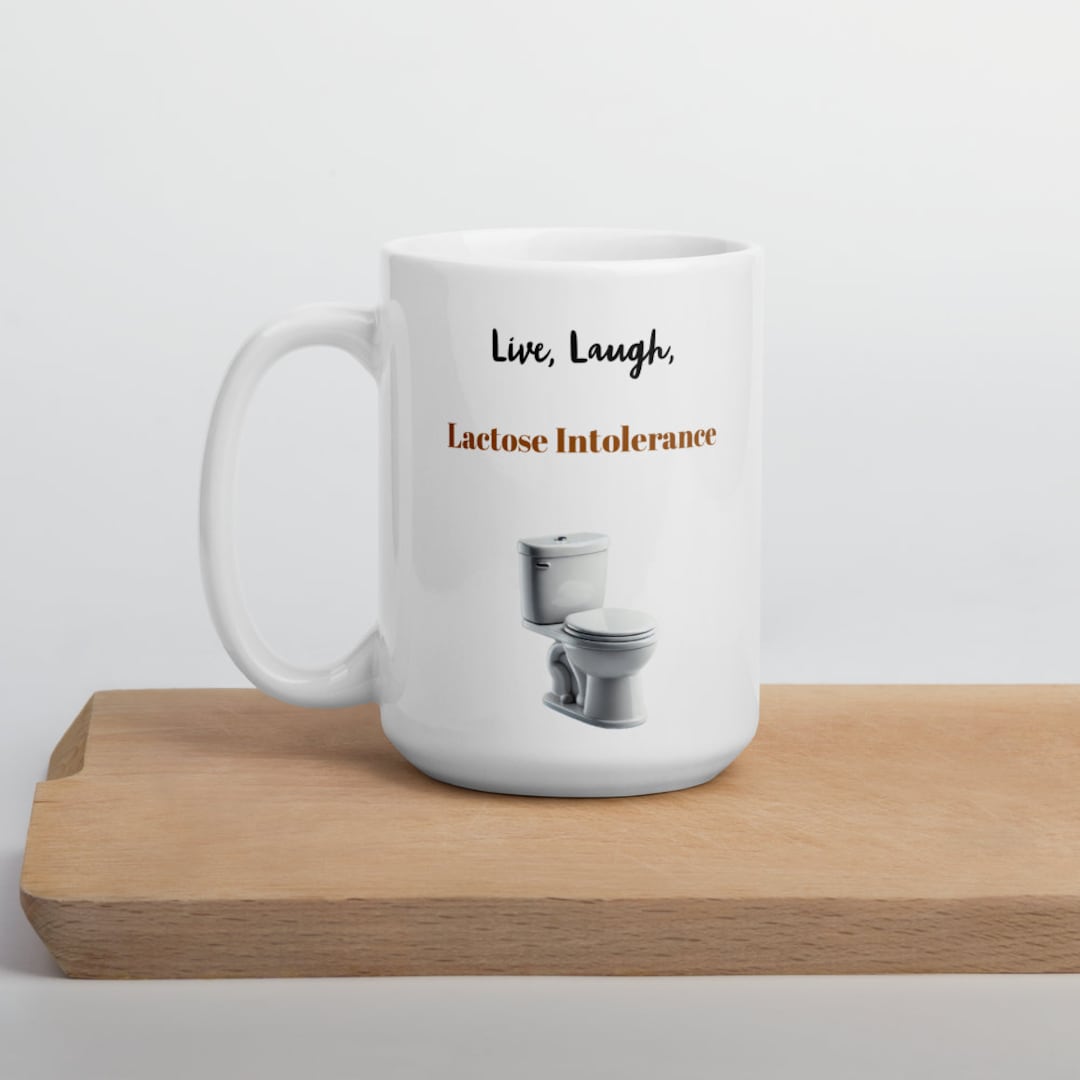 Live, Laugh, Lactose Intolerance Mug, Funny Mug, Dairy Free Friend Gift ...