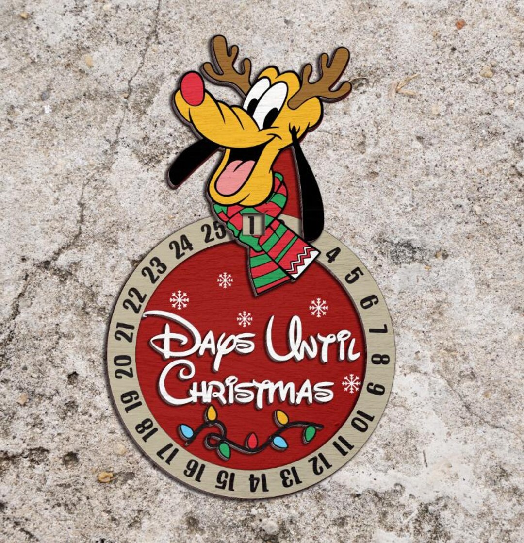Christmas Countdown Sign ,countdown Calendar SVG, Cartoon Christmas ...