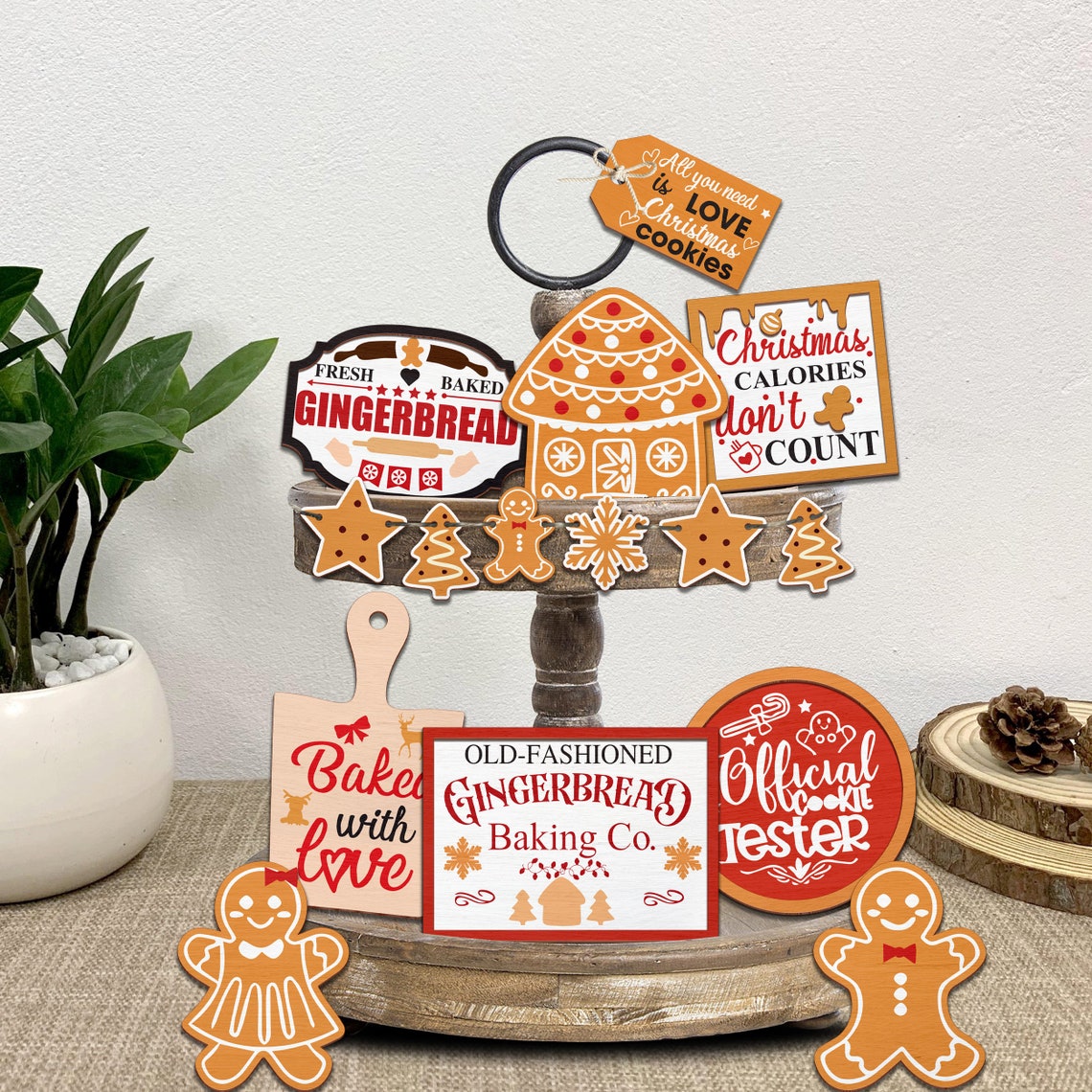 Gingerbread Tiered Tray Svg,bundle Christmas Tiered Tray Svg ,christmas ...