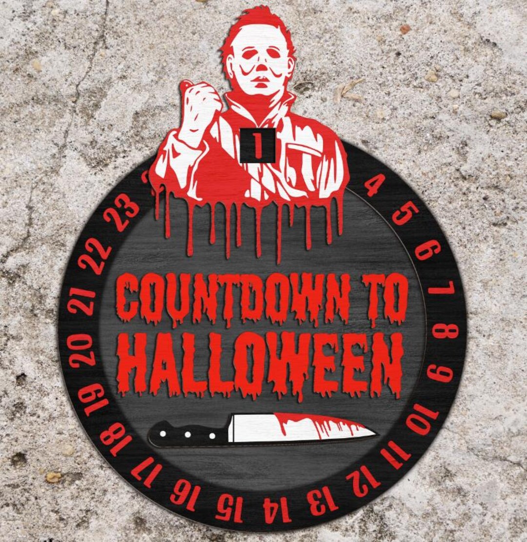 Horror Character Countdown Svg, Countdown to Halloween Svg, Countdown ...