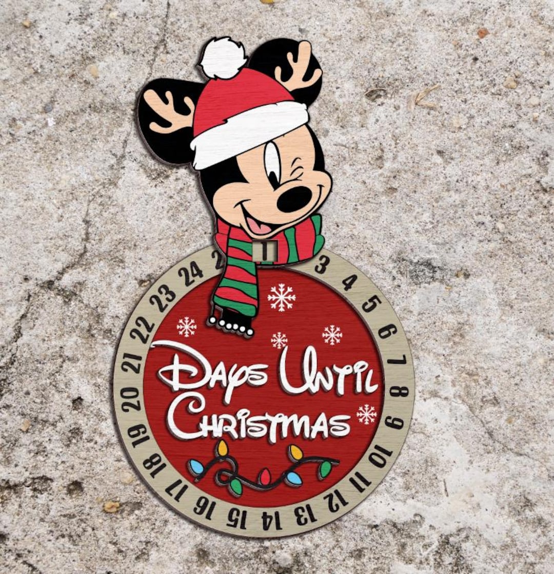 Countdown to Christmas Svg, Cartoon Character Countdown Svg, Countdown ...