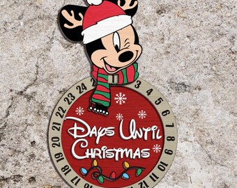 Christmas Cartoon Countdown Svg, Christmas Countdown Svg, Countdown ...