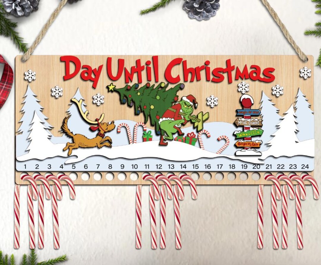 Cartoon Character Countdown Svg, Countdown to Christmas Svg, Countdown ...