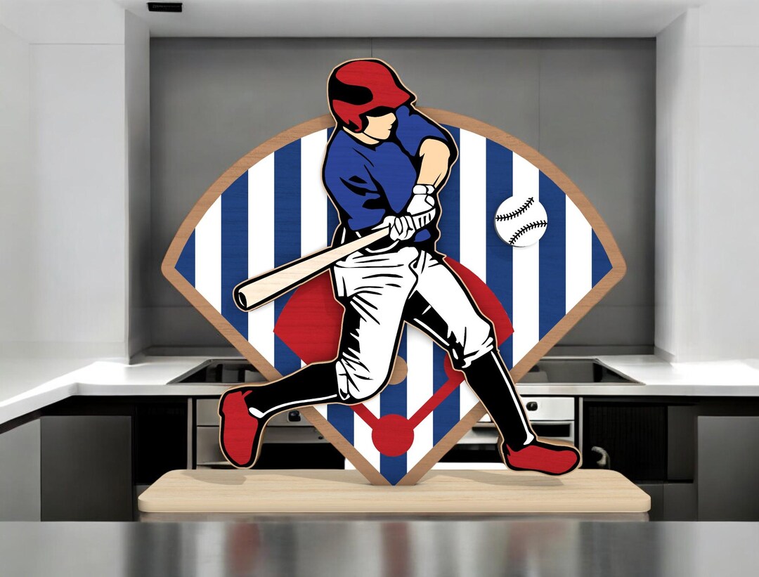Baseball Player SVG, Laser Cut File, Sports Decor (digital Download) - Etsy