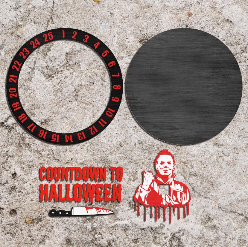 Horror Character Countdown Svg, Countdown to Halloween Svg, Countdown ...