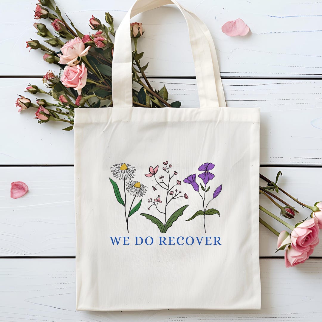 Recovery Canvas Big Book Bag, Recovery Gift, Cotton Canvas Tote Bag ...