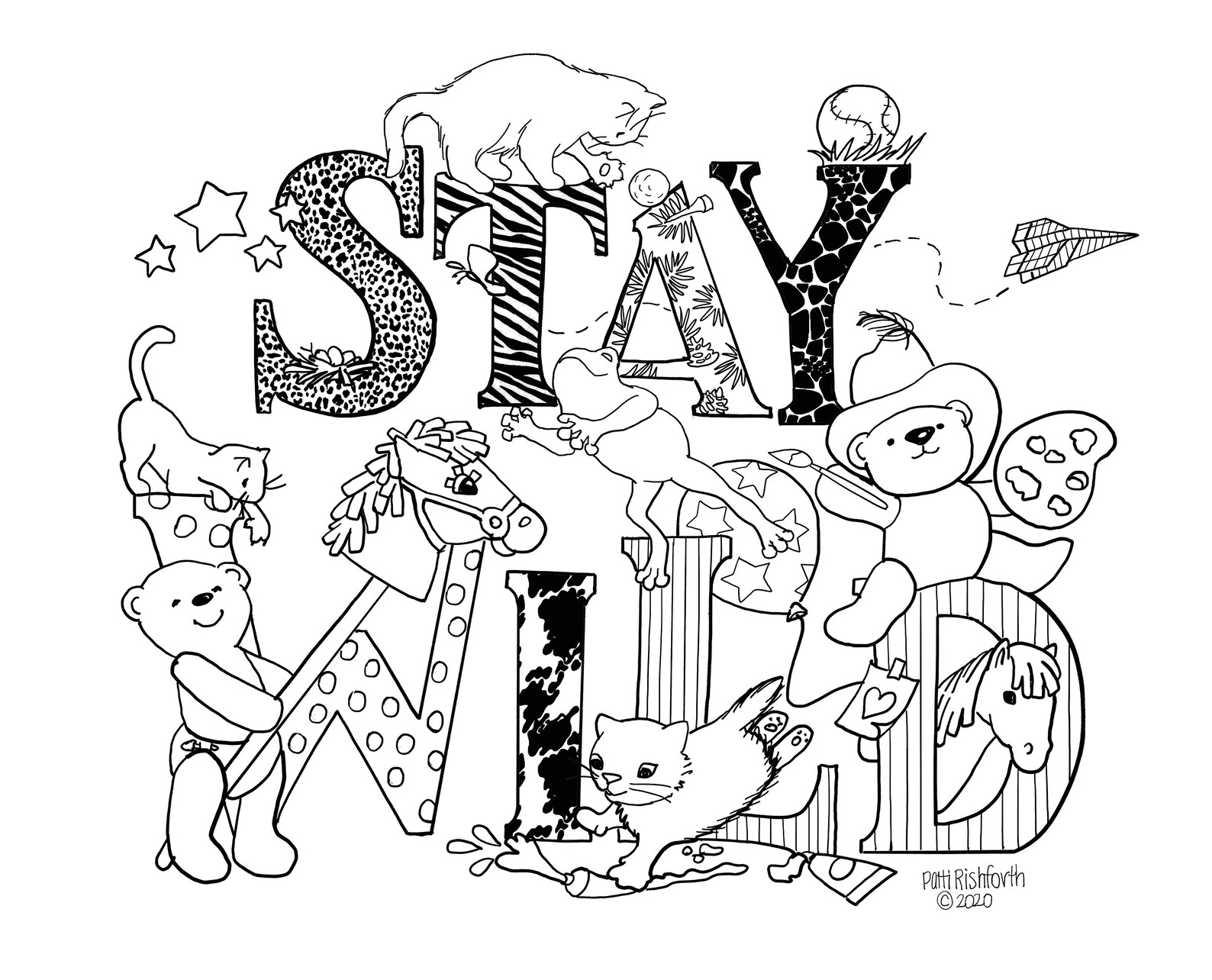 Color Sheet Stay Wild Wall Decor Party Decorations - Etsy