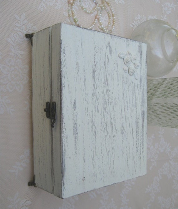 JEWELRY BOX Cream Color Shabby Chic Home Decor with mini | Etsy