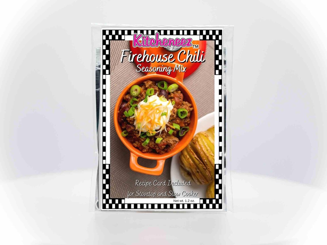Kitcheneez Firehouse Chili Spice Seasoning Mix - Hot or Not - Handmade ...