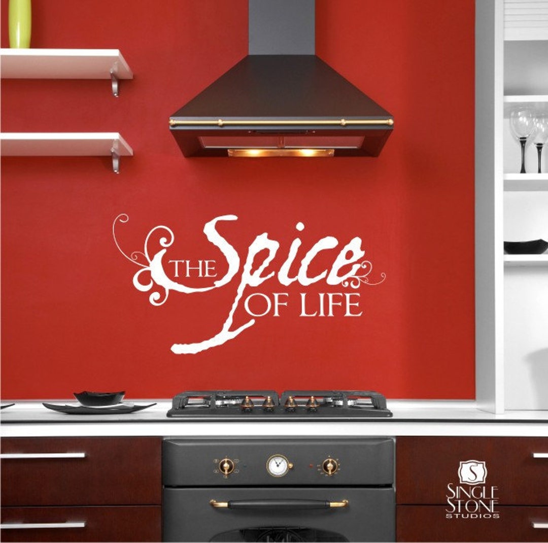 Spice of Life Wall Decal Quote - Vinyl Text Words Stickers Art Custom ...
