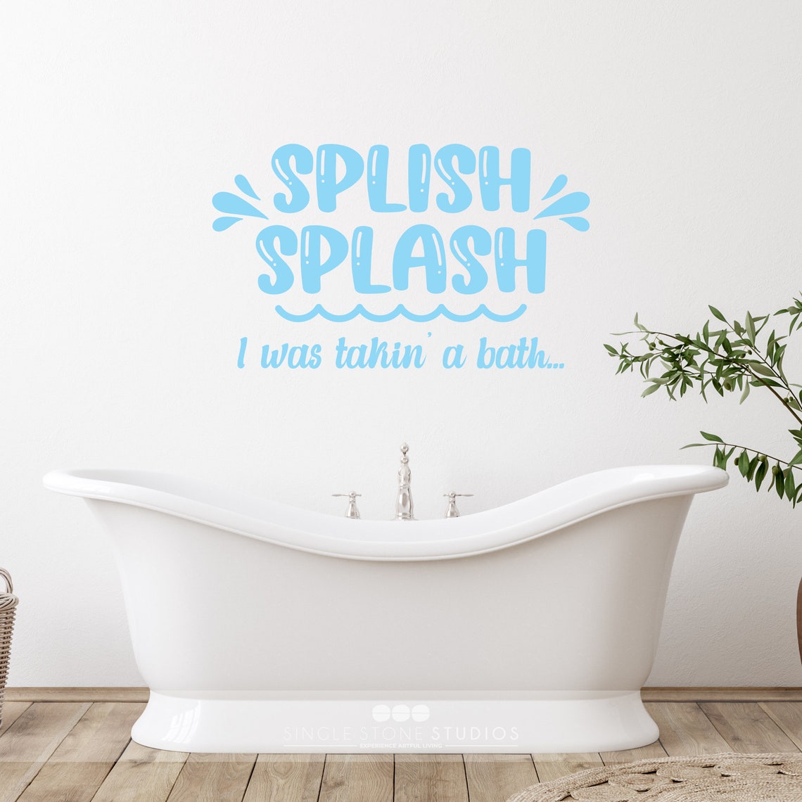 Splish Splash Takin' A Bath Bathroom Wall Decal - Vinyl Wall Sticker ...