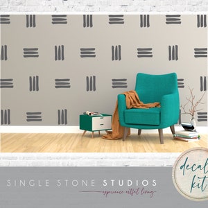 Wall Decal Pattern Kit Wallpaper Look - Etsy