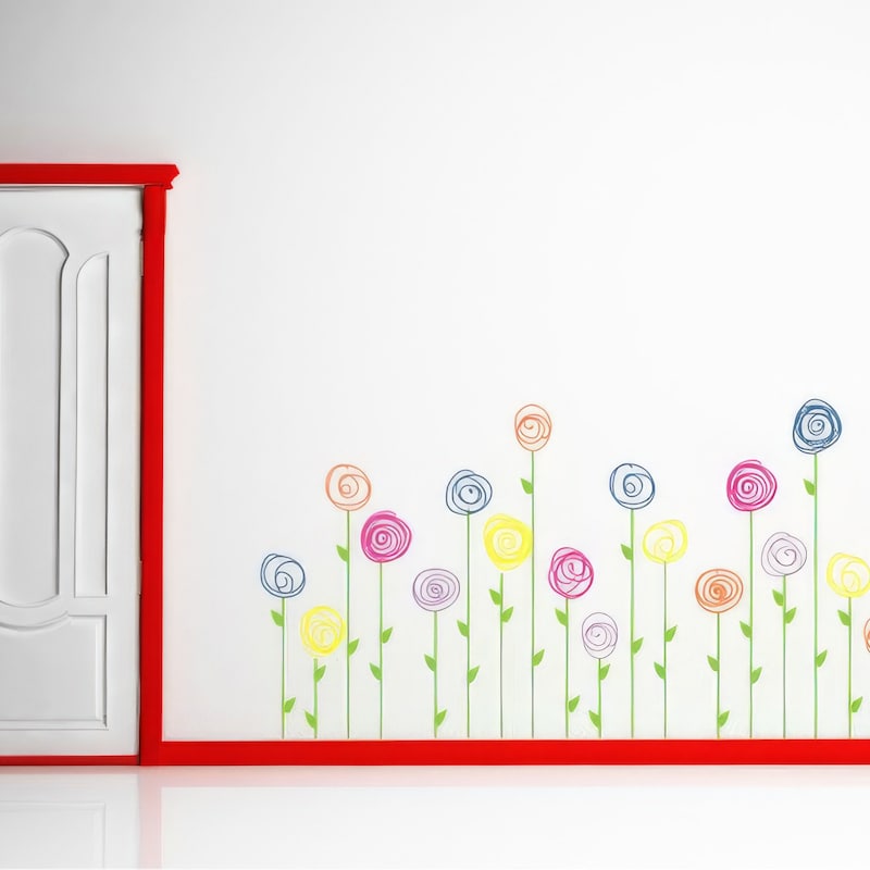 Flowers Wall Decal - Etsy