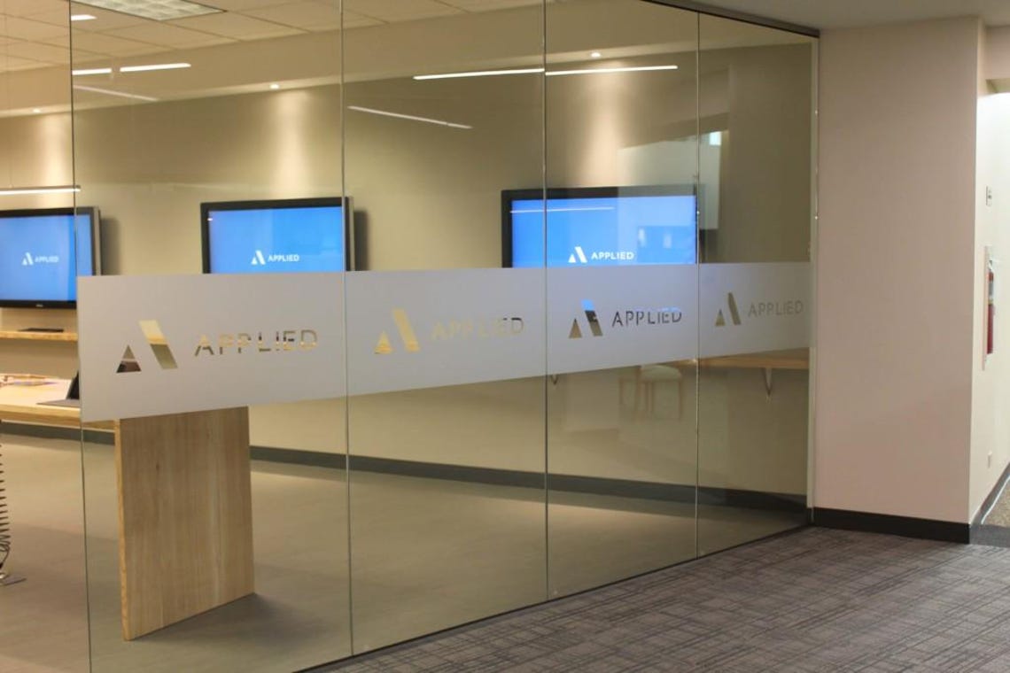 Custom Etched Glass Frosted Vinyl Decals - Business Logos, Storefront ...
