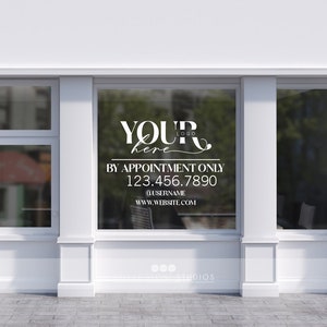 Customized Storefront by Appointment Only Logo Decal - Custom Store ...