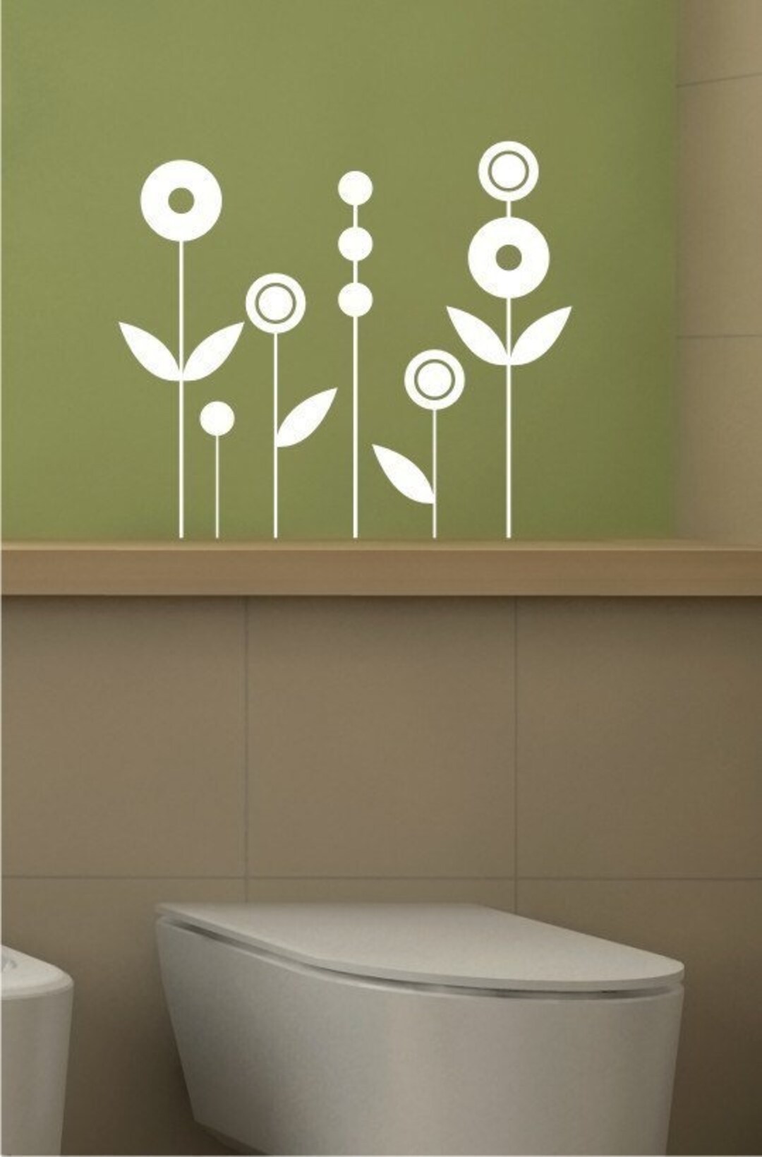 Flowers Wall Decals Simple Circles - Vinyl Wall Stickers Art Graphics ...
