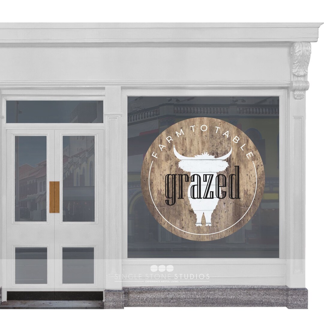 Custom Business Logo Decal: Storefront Window Signage - Etsy