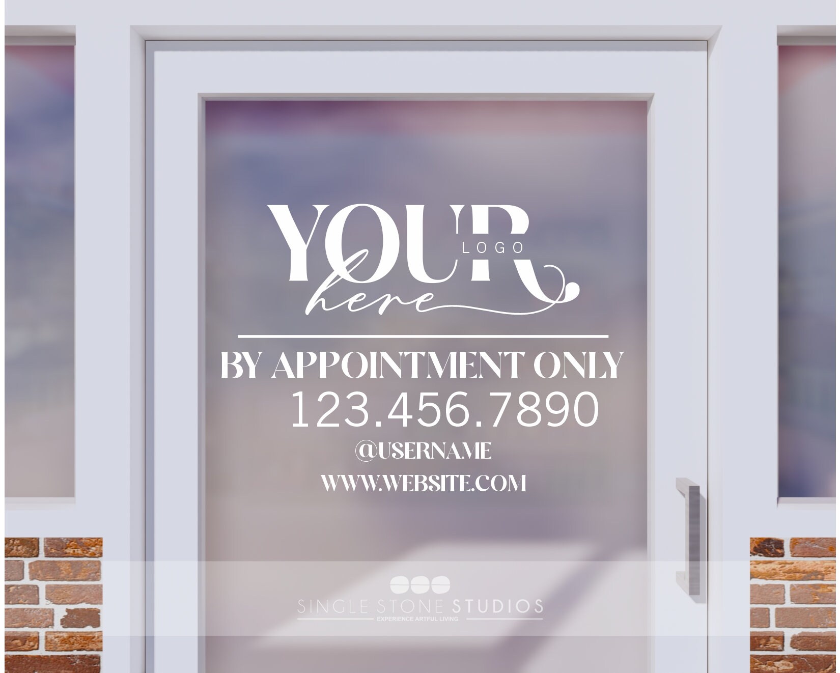 Customized Storefront by Appointment Only Logo Decal Custom - Etsy