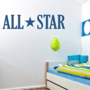 Nursery All Star Wall Decal - Vinyl Wall Text Sticker Art Custom Home ...